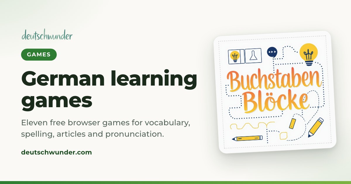 German Games - Interactive Learning Games to Learn German | Deutschwunder